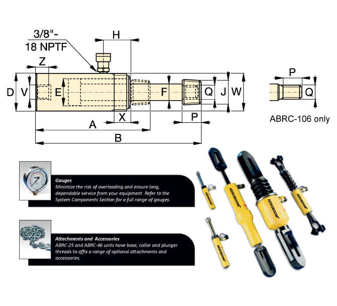 Hydraulic Cylinder - Pull Cylinder - ABRC / ABRP Series - JTC
